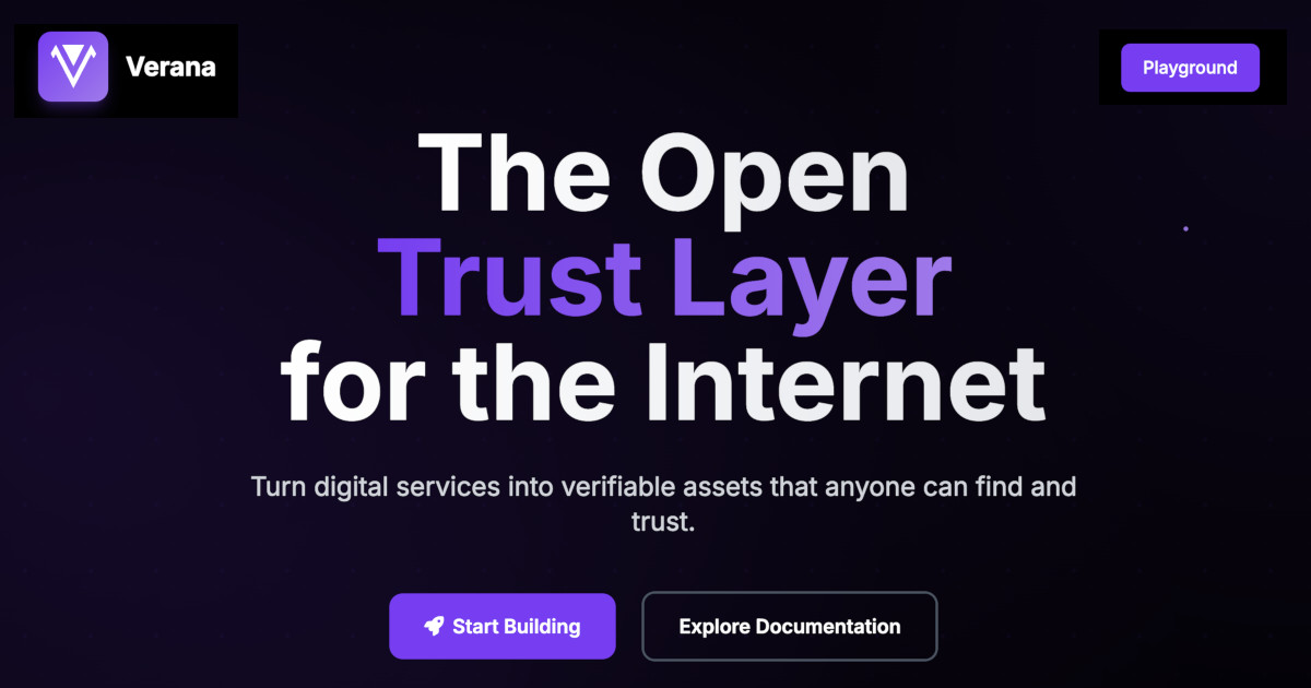 Verana | Open Trust Layer for Verifiable Digital Services